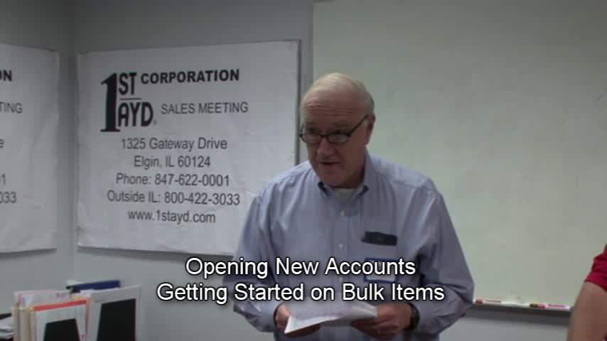 1st Ayd Art of Opening New Accounts - Getting Started on Bulk Items 11715