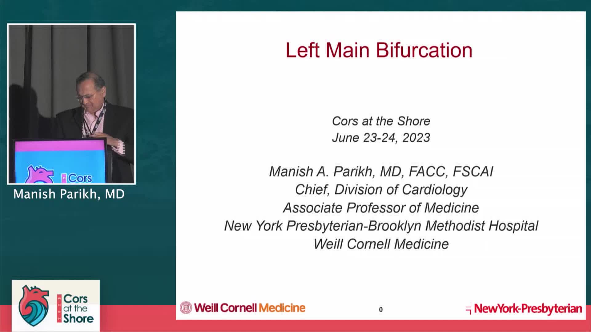 Cors New Jersey 2023 1010 Manish Parikh, MD